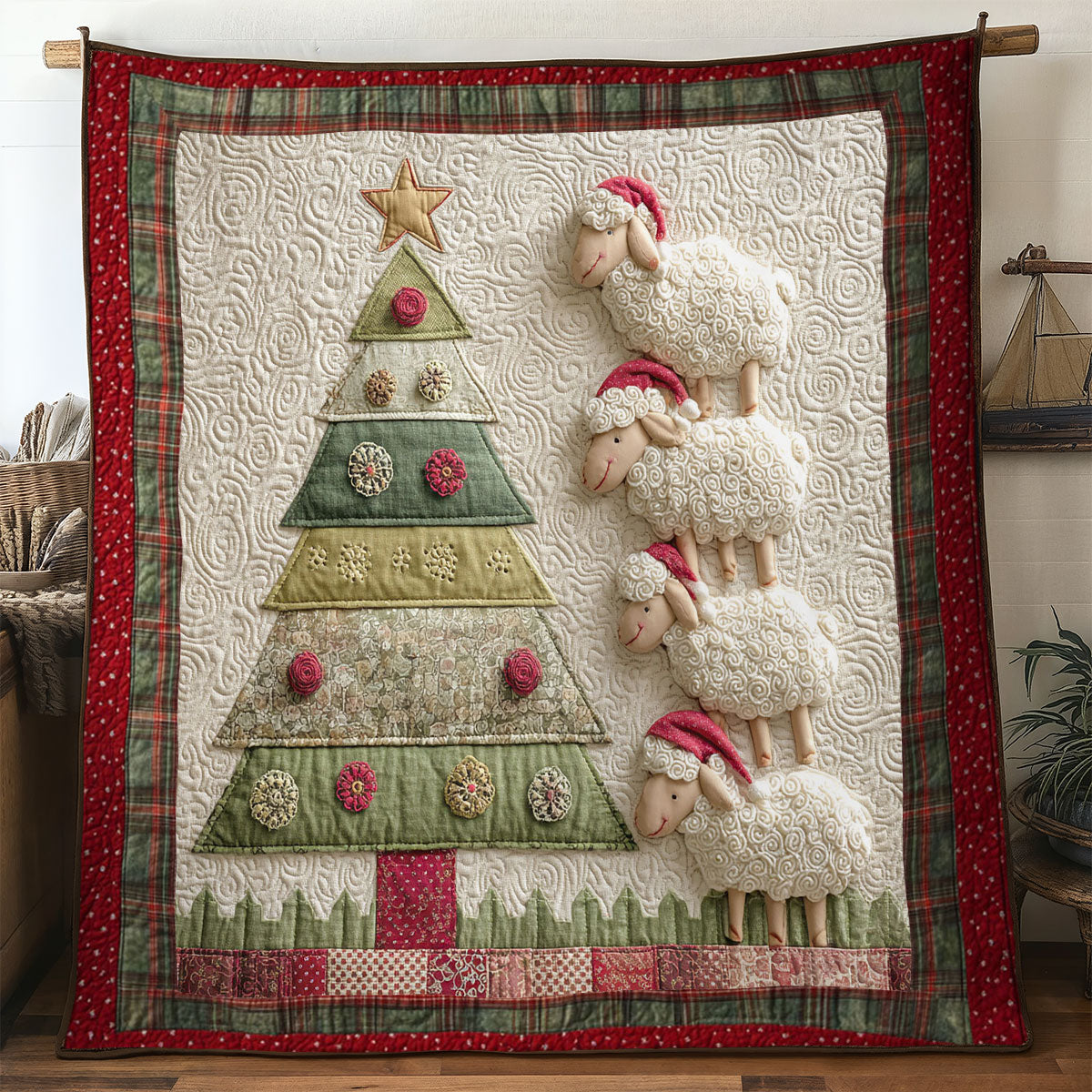 Sheep Holiday Cheer WN1811107CL Quilt – SnuggleDen