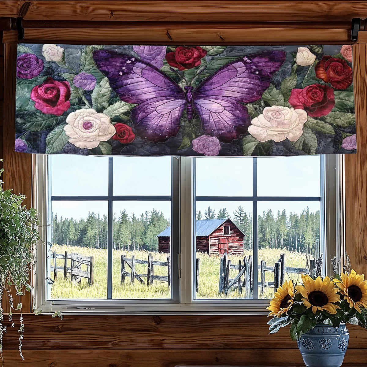 Moonlit Butterfly WN2003004CL Quilted Valance – SnuggleDen
