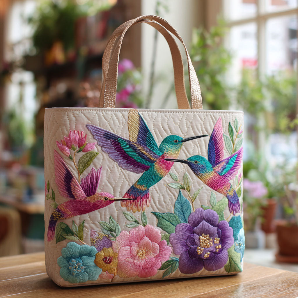 Hummingbird Flower Garden CW2709012CL Quilted Tote Bag – SnuggleDen