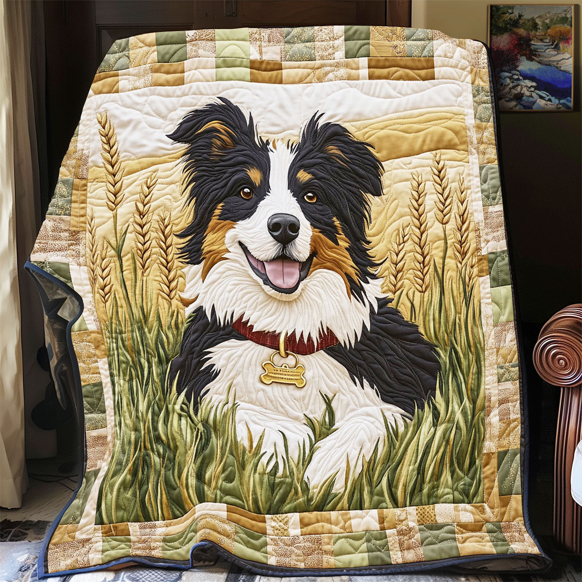 Wheatfield Border Collie WP2003064CL Quilt – SnuggleDen