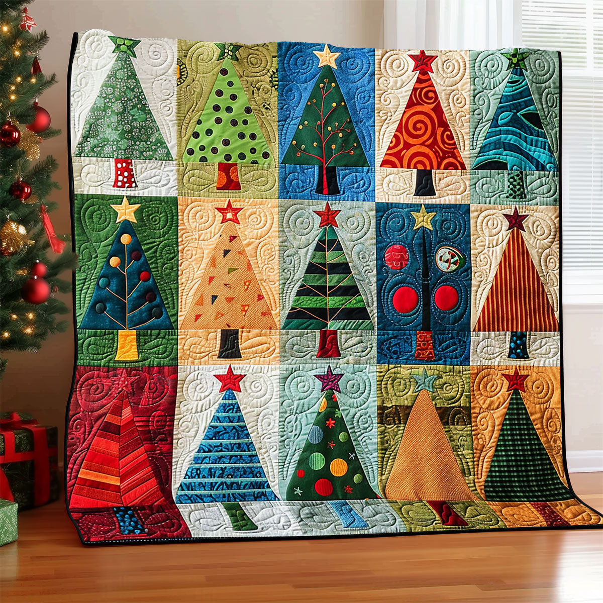 Lively Christmas Tree WJ0312043CL Quilt – SnuggleDen