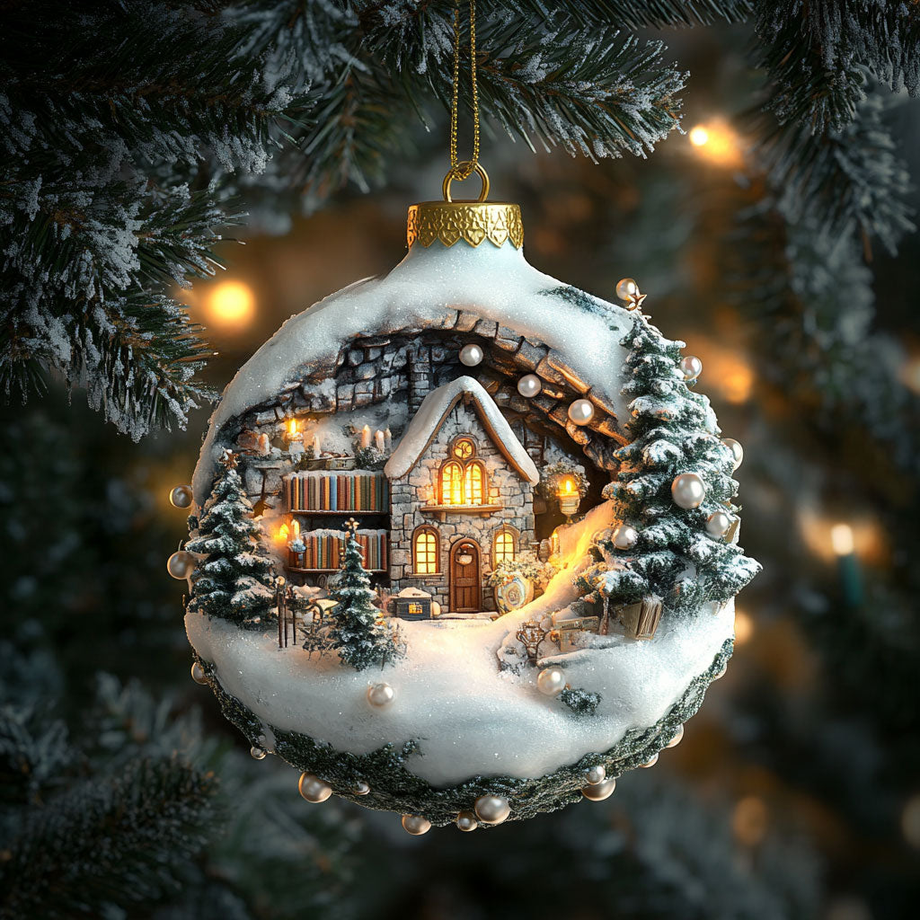 Snowfall Cottage WN2911065CL Christmas Ornament – SnuggleDen