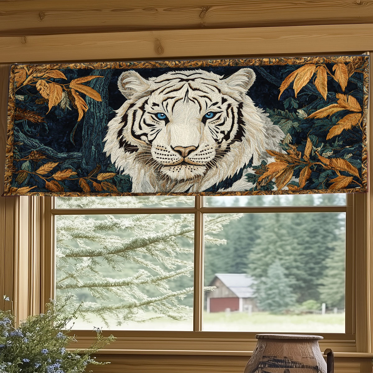 Majestic White Tiger WJ2803037CL Quilted Valance – SnuggleDen